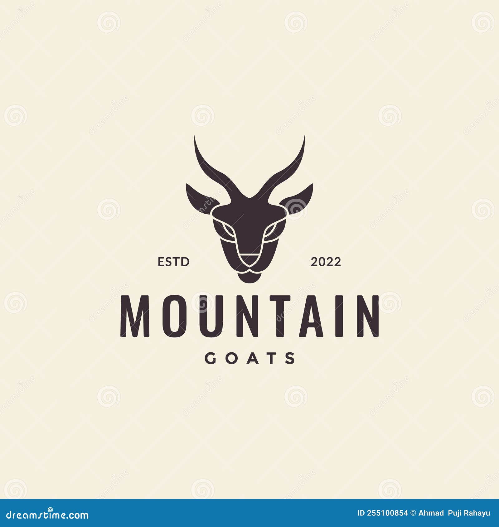 Goat Vintage Sketch. Goat Silhouette With Grunge Texture. Cartoon ...