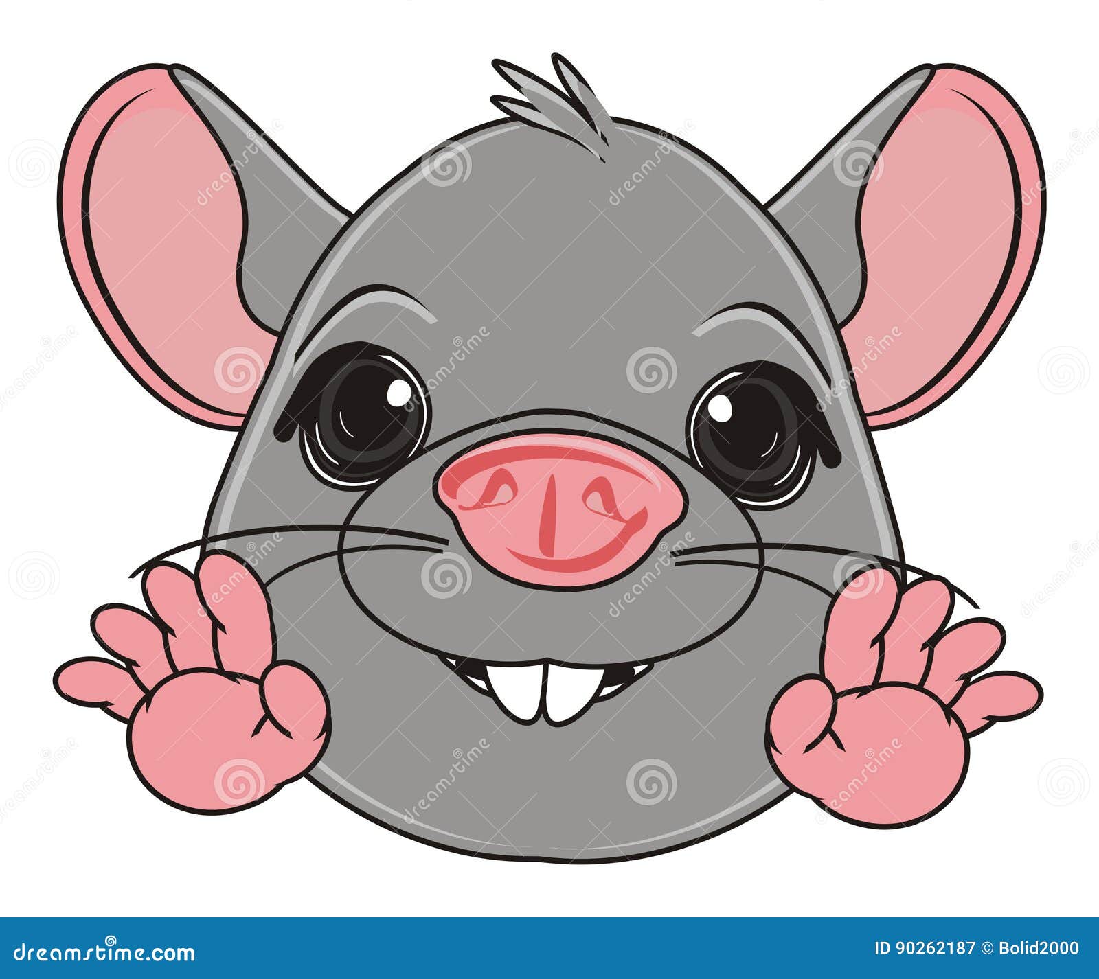Face of mouse stock illustration. Illustration of skinny - 90262187