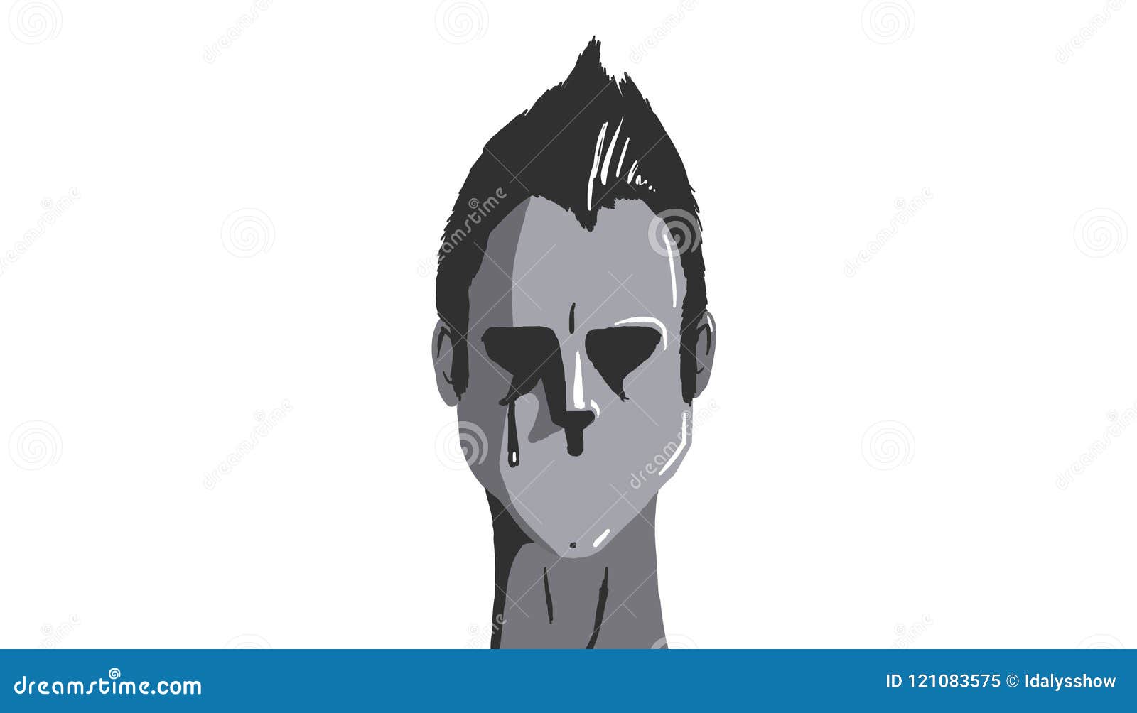 Face without mouth stock illustration. Illustration of words - 121083575
