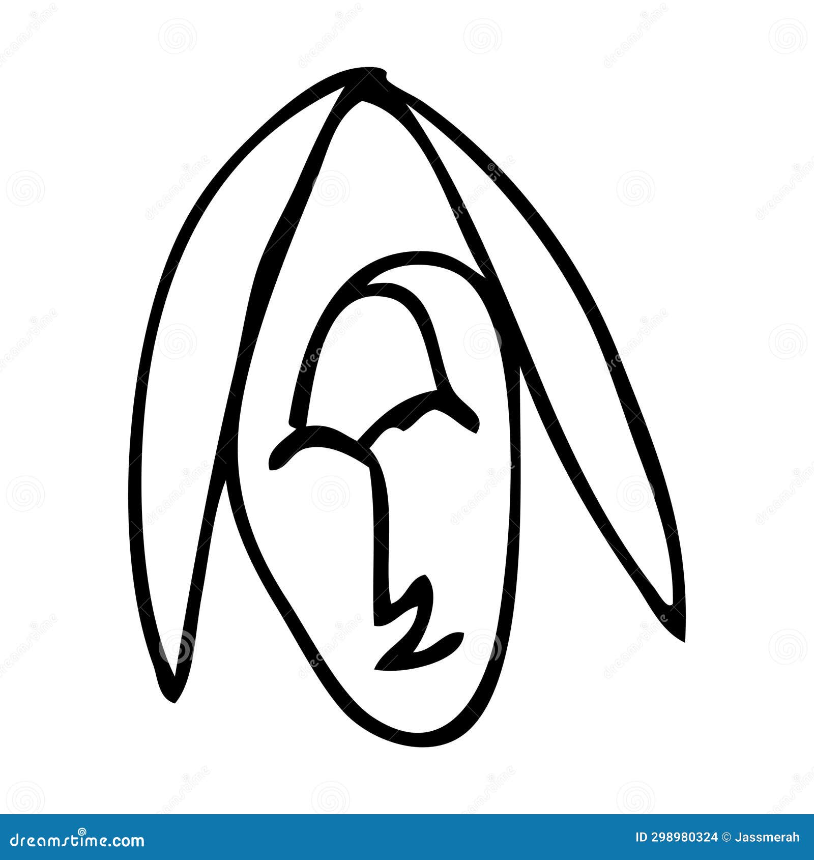 Simple Man Face Vector Sketch Single One Line Art, Continuous Stock ...