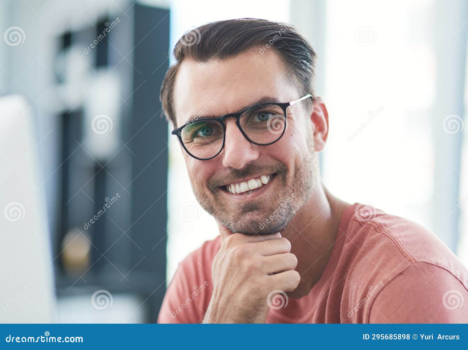 The Face of a Newly Founded Tech Startup. Portrait of a Young ...