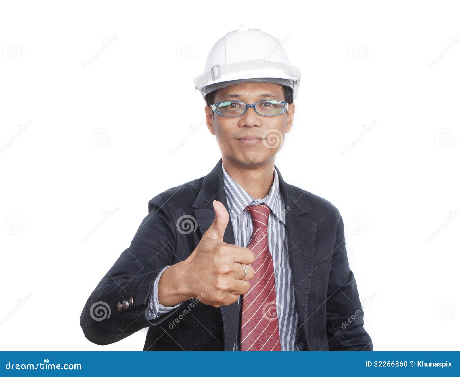Face of Nice Engineer Isolated White Stock Photo - Image of engineering ...