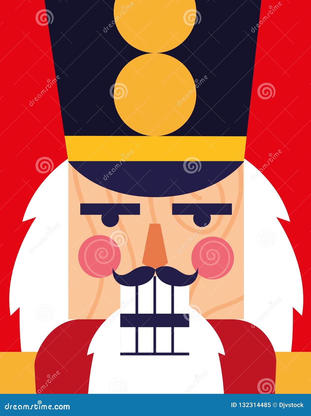 Face Of Nutcracker Soldier Toy Icon Cartoon Vector | CartoonDealer.com ...