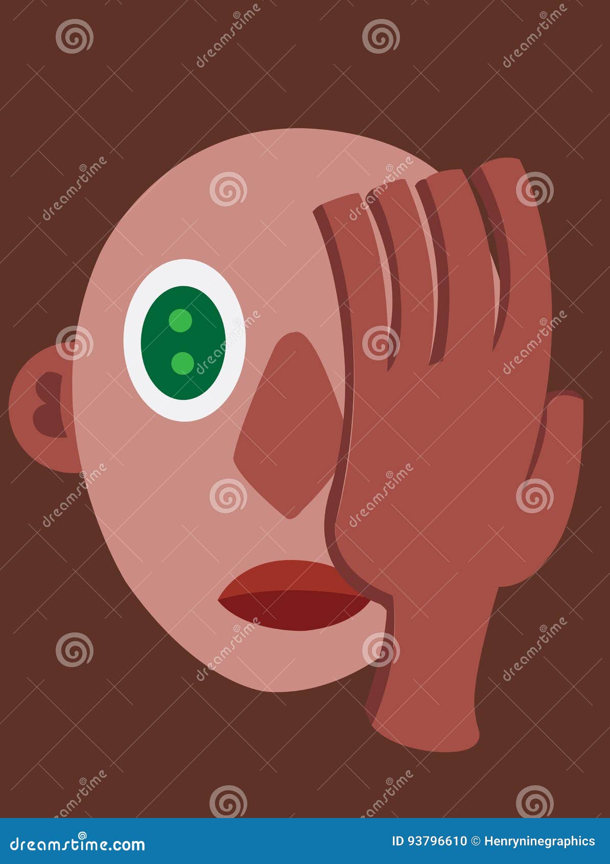 Face off stock vector. Illustration of eyed, poor, contact - 93796610