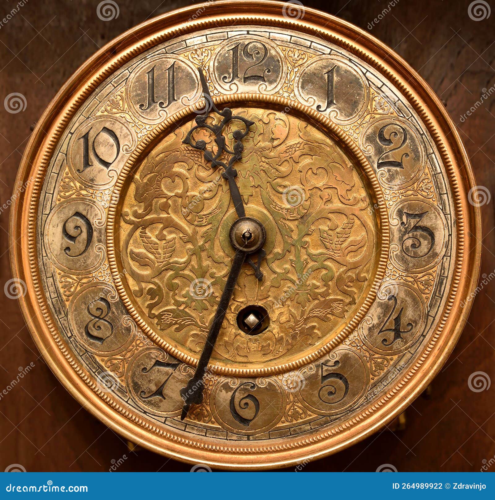 Face of the Old Gilded Clock Stock Photo - Image of history, elegant ...