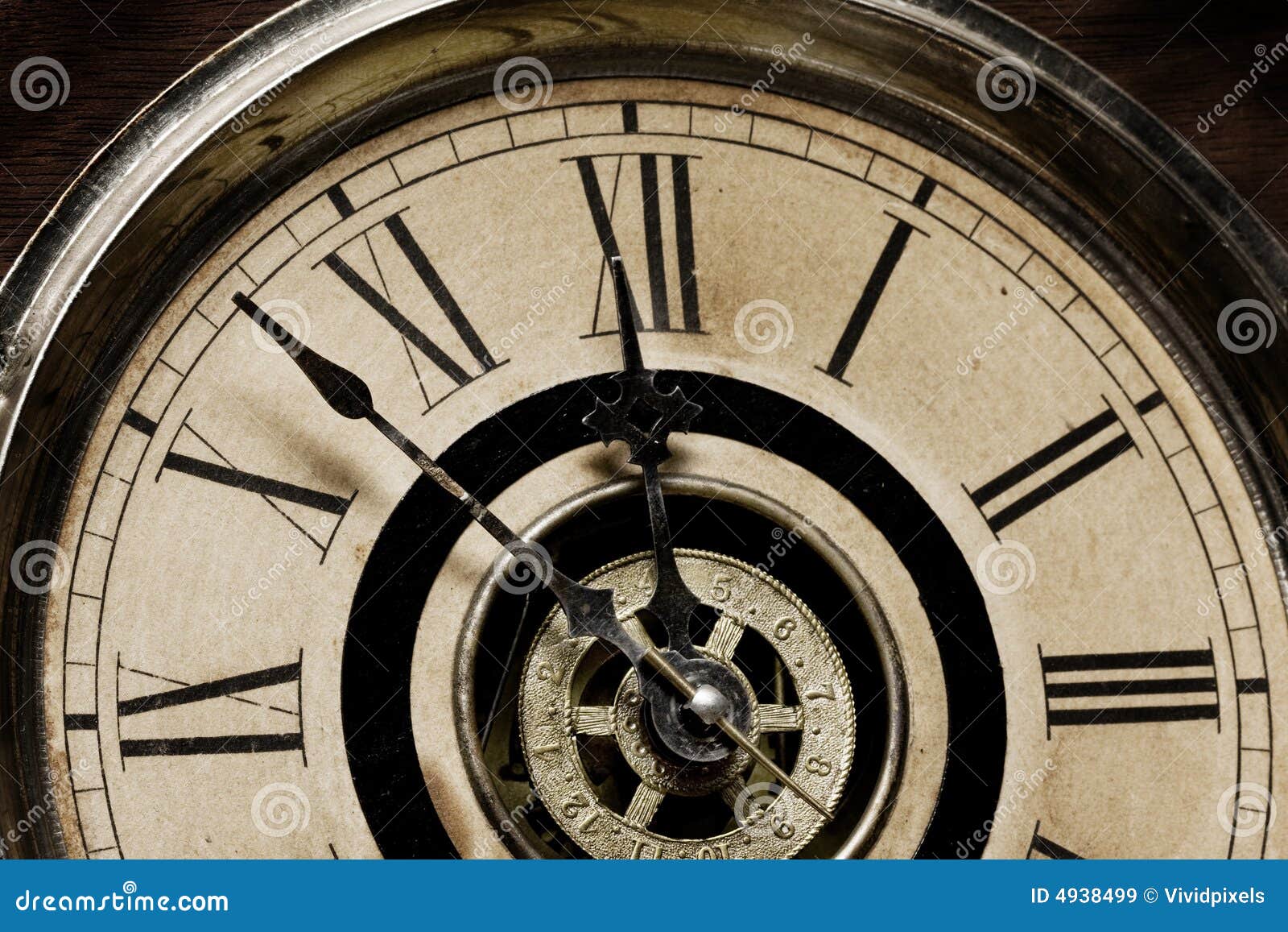 Face of Old Grandfather Clock Stock Image - Image of year, watch: 4938499