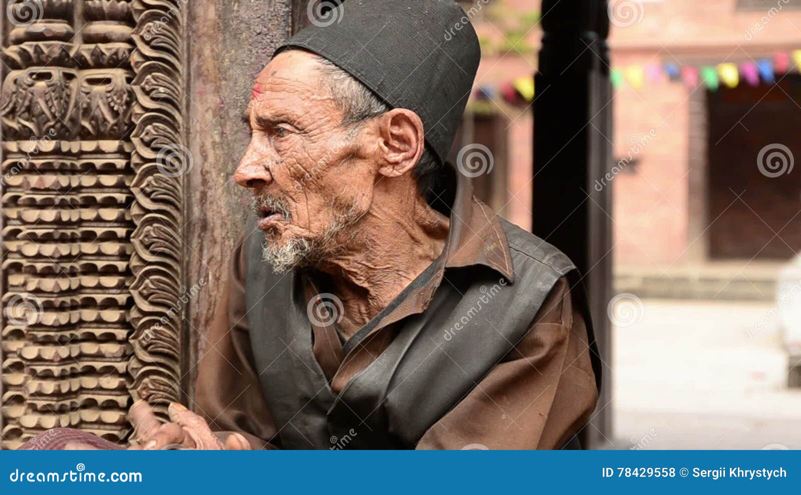 Face old monk stock footage. Video of henna, buddhist - 78429558