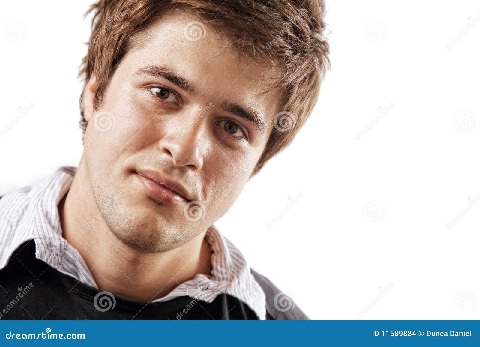 Face of One Handsome Confident Male Student Stock Photo - Image of male ...