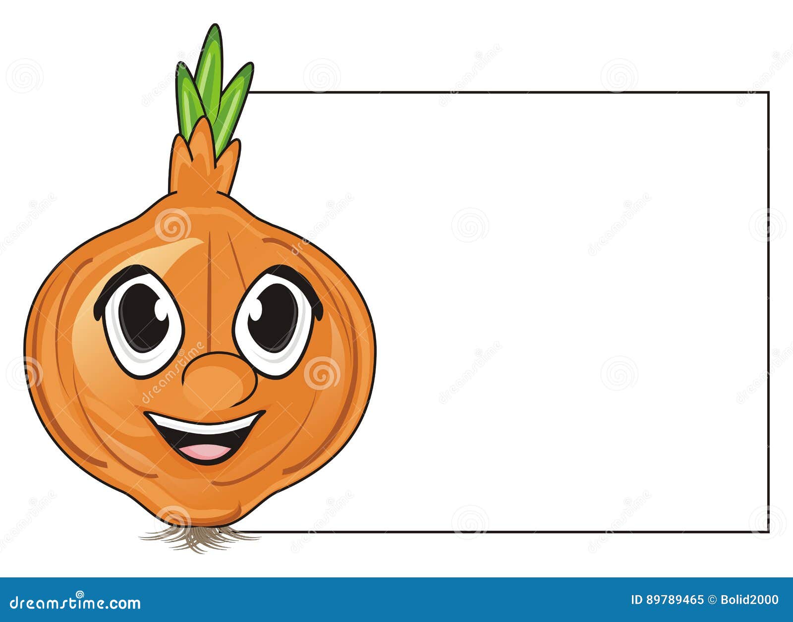 Face of onion with plate stock illustration. Illustration of paper ...