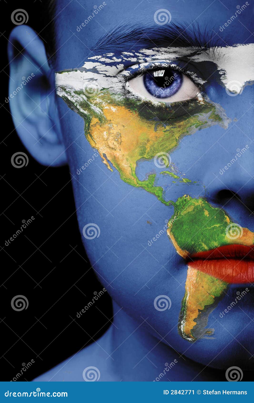 Face paint - America stock image. Image of paint, face - 2842771
