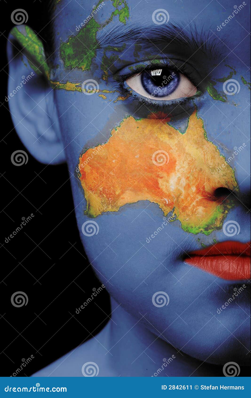 Face paint - australia stock image. Image of young, face - 2842611