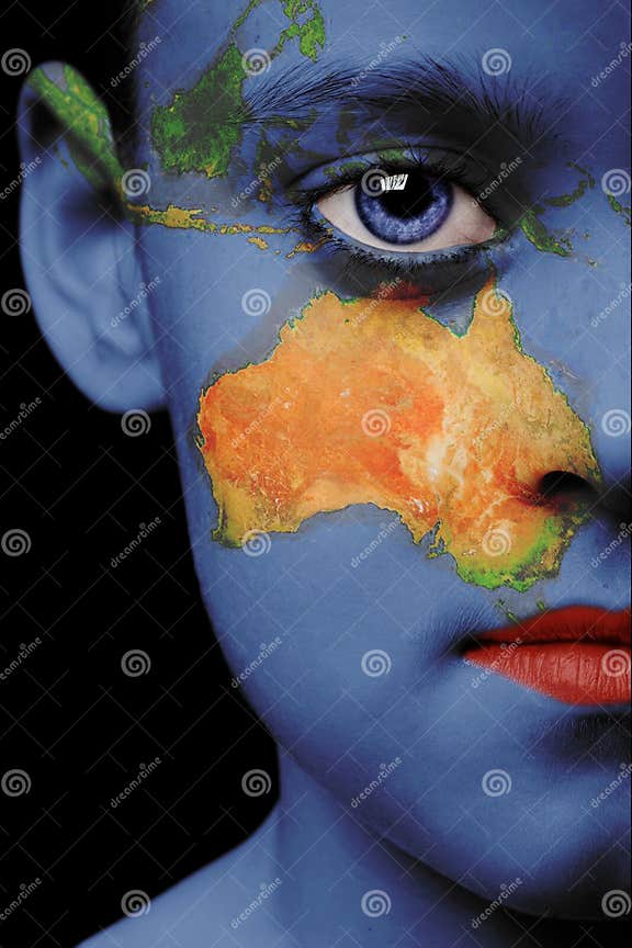 Face paint - australia stock image. Image of young, face - 2842611