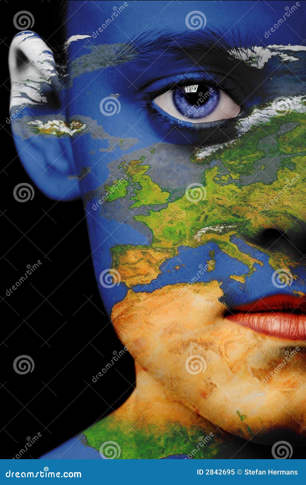 Face paint - Europe stock image. Image of paint, topography - 2842695
