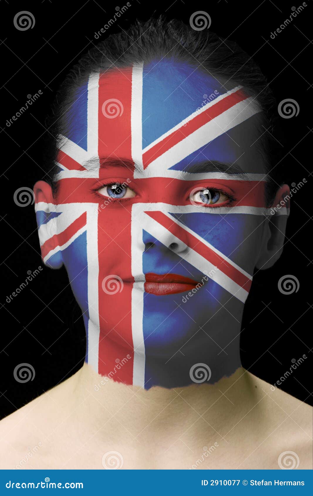 Face Paint - United Kingdom Stock Image - Image of studio, background ...