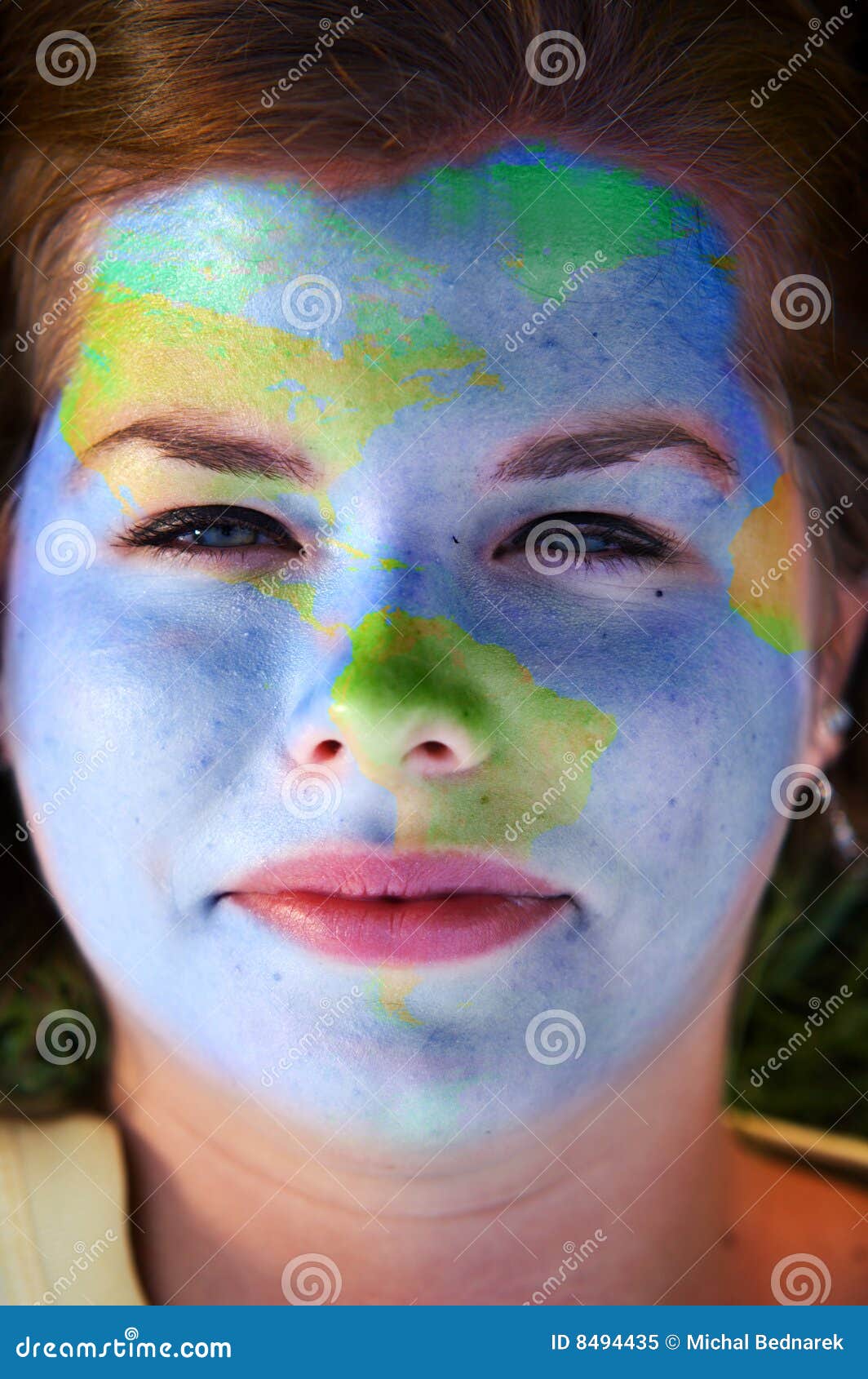 Face paint - world stock image. Image of concept, conceptual - 8494435
