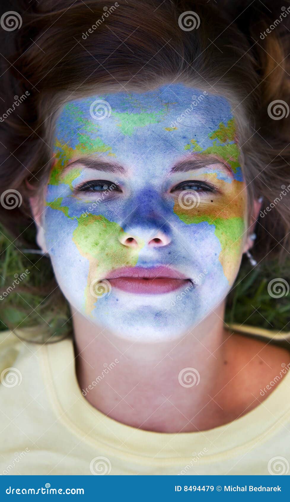Face paint - world stock image. Image of chart, earth - 8494479