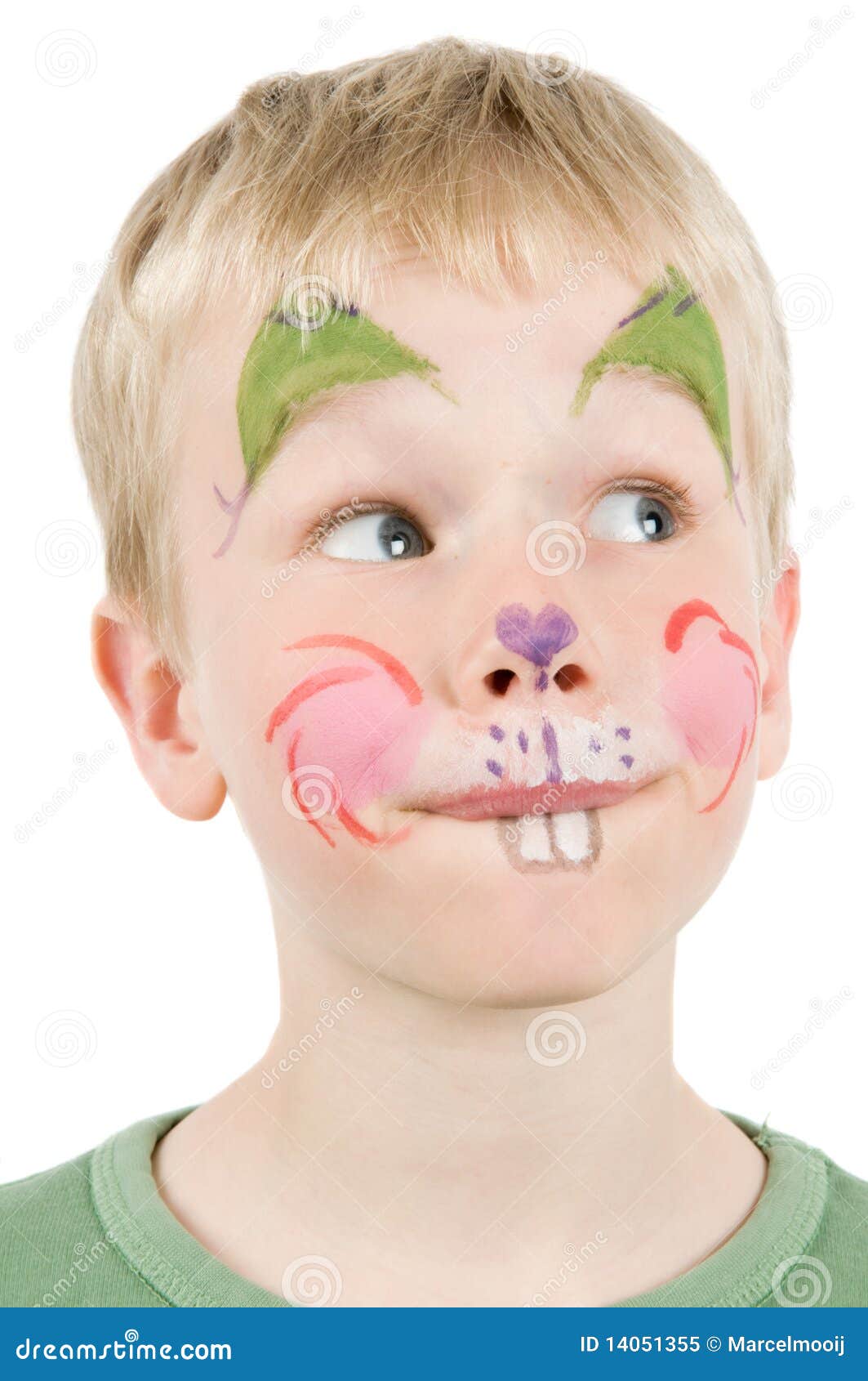 Face Painted Rabbit stock image. Image of cute, male - 14051355