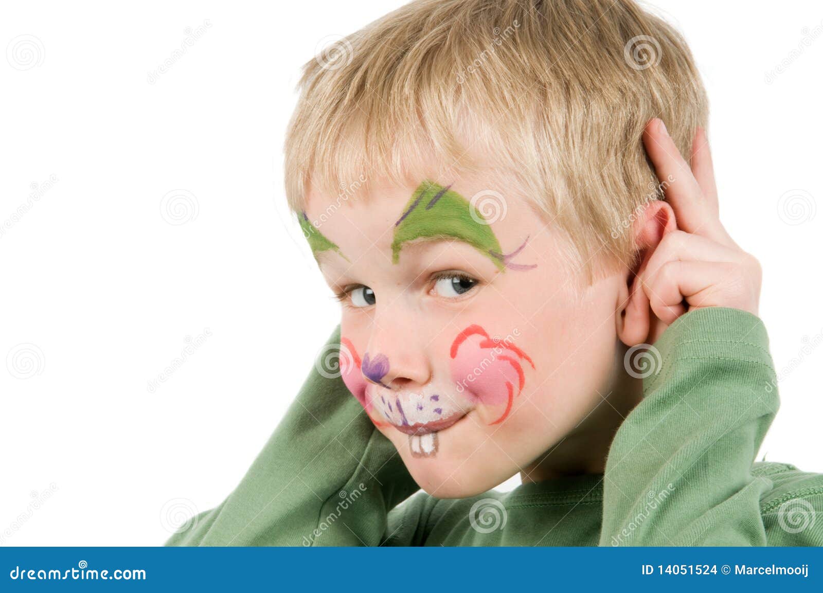 Face Painted Rabbit stock photo. Image of youth, childhood - 14051524