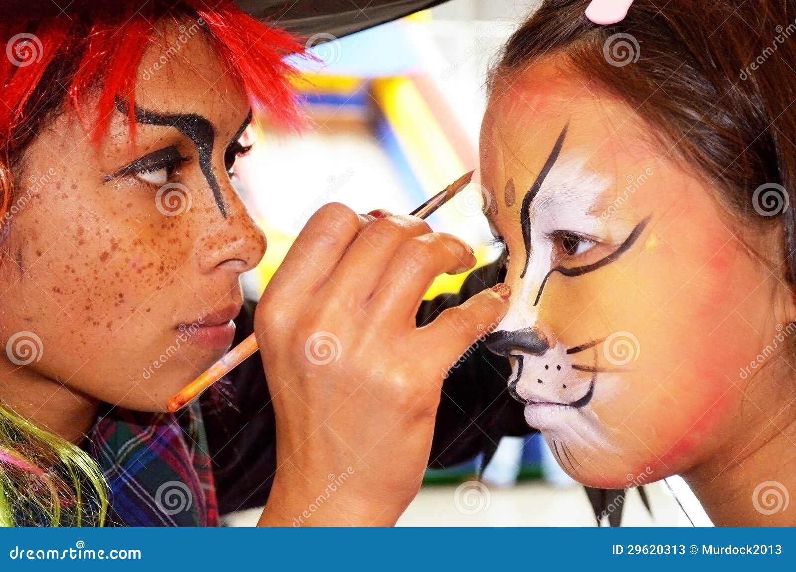 Face painting mega fun day editorial stock photo. Image of tiger - 29620313