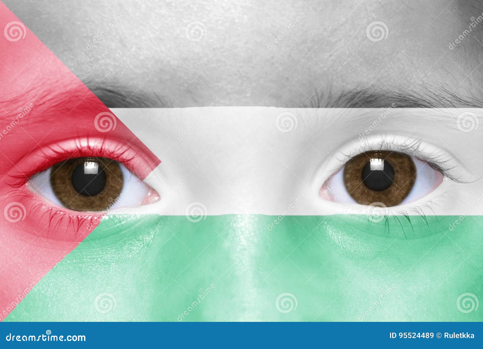 Face with palestinian flag stock image. Image of national - 95524489