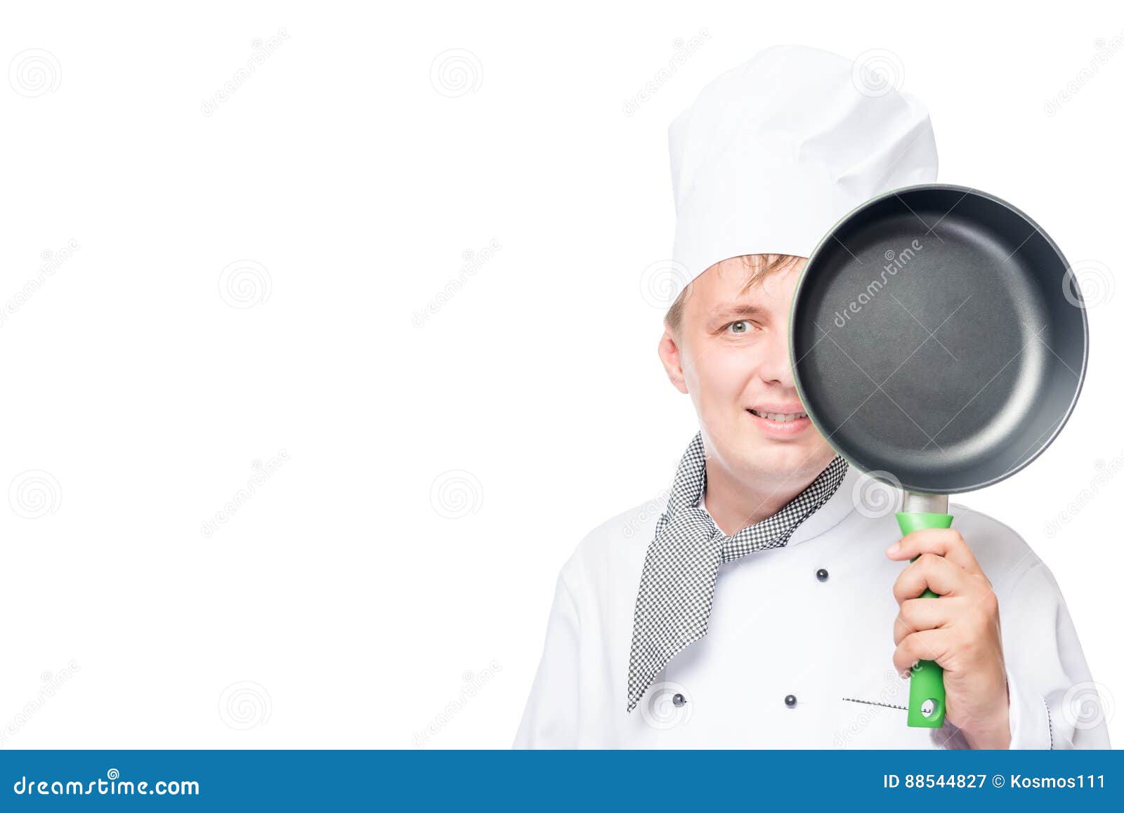 Face Pan and Cook, and Space To the Left of the Frame on a White Stock ...