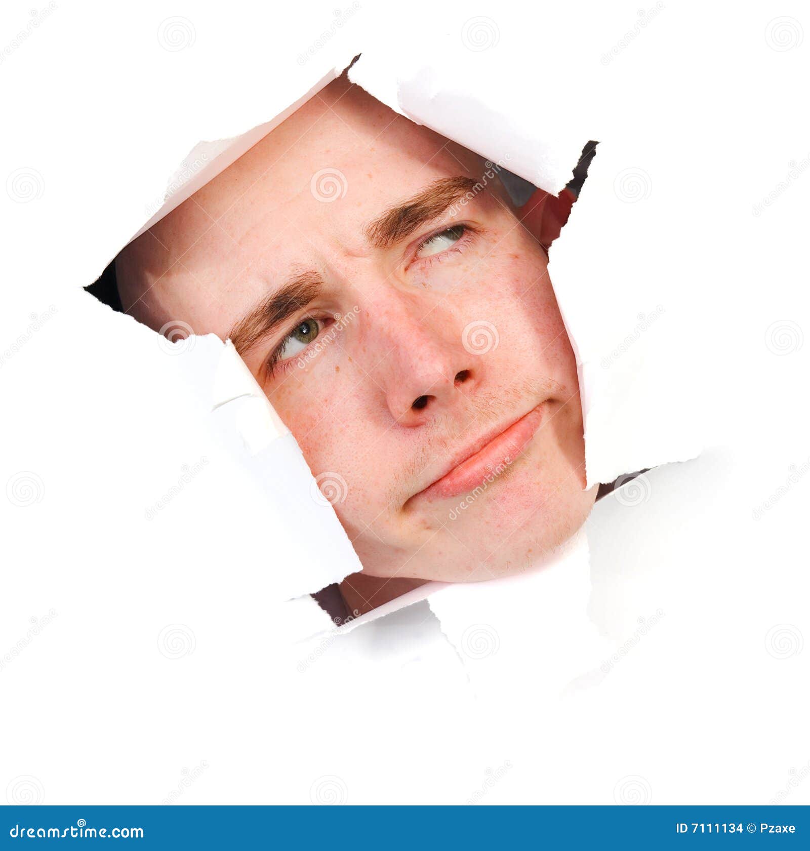 Face and paper stock photo. Image of isolated, paper, white - 7111134