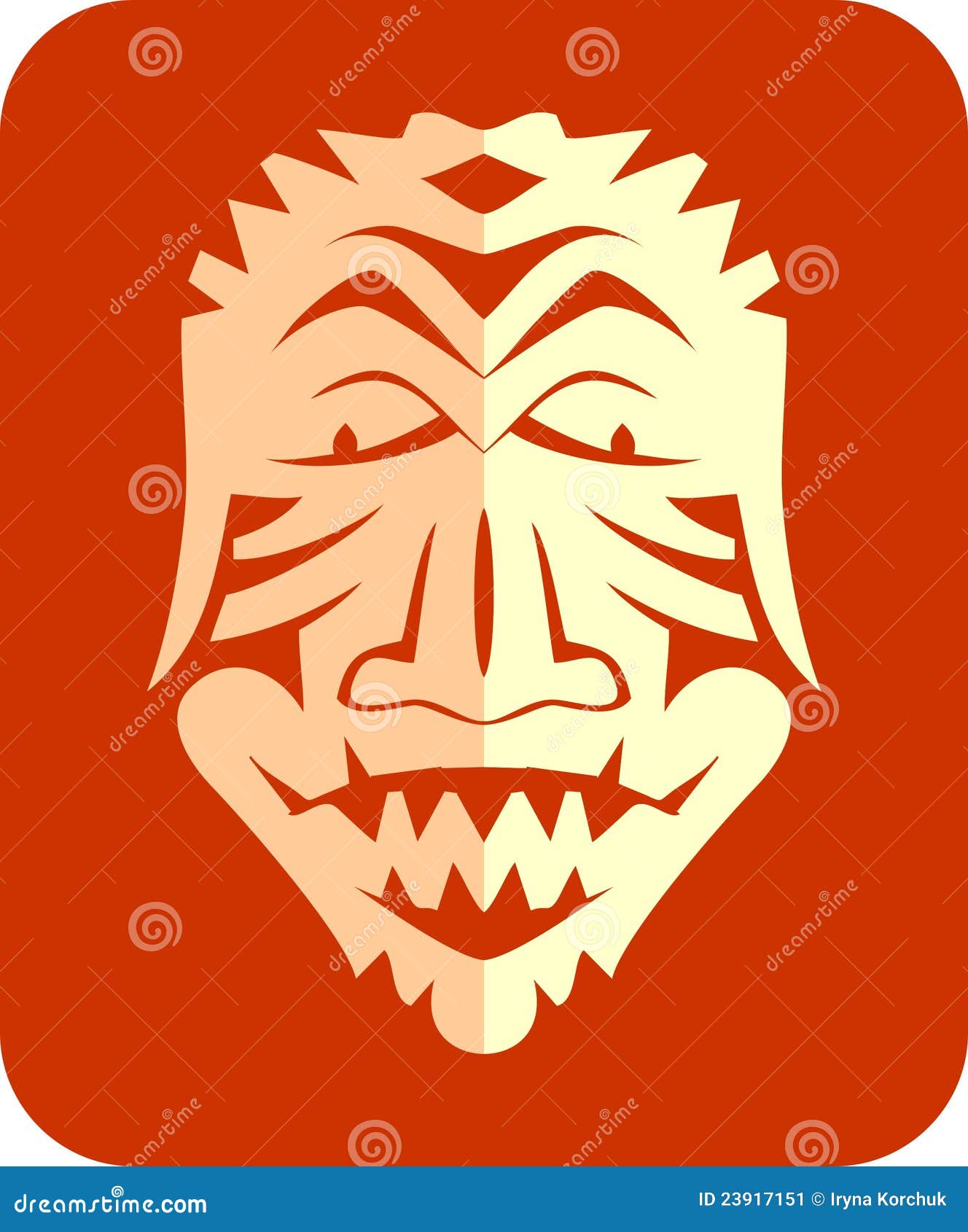 Face paper cut stock vector. Illustration of mystical - 23917151