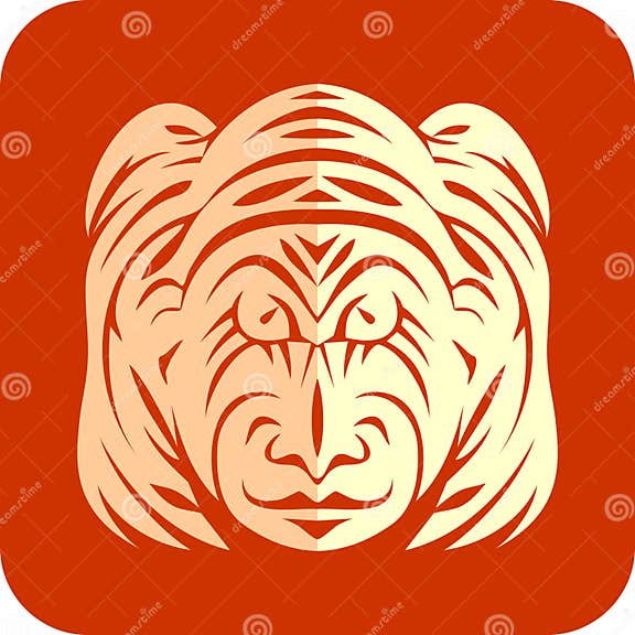 Face paper cut stock vector. Illustration of ornament - 23917188