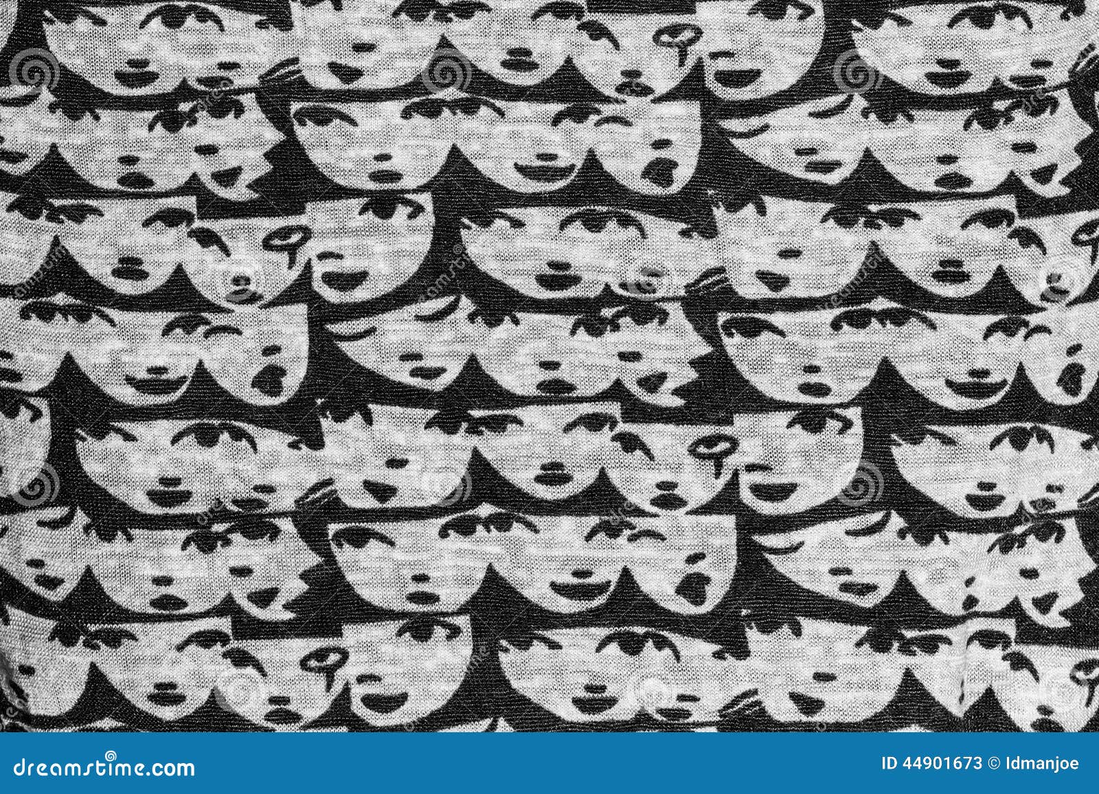 Face pattern fabric stock illustration. Illustration of decorative ...