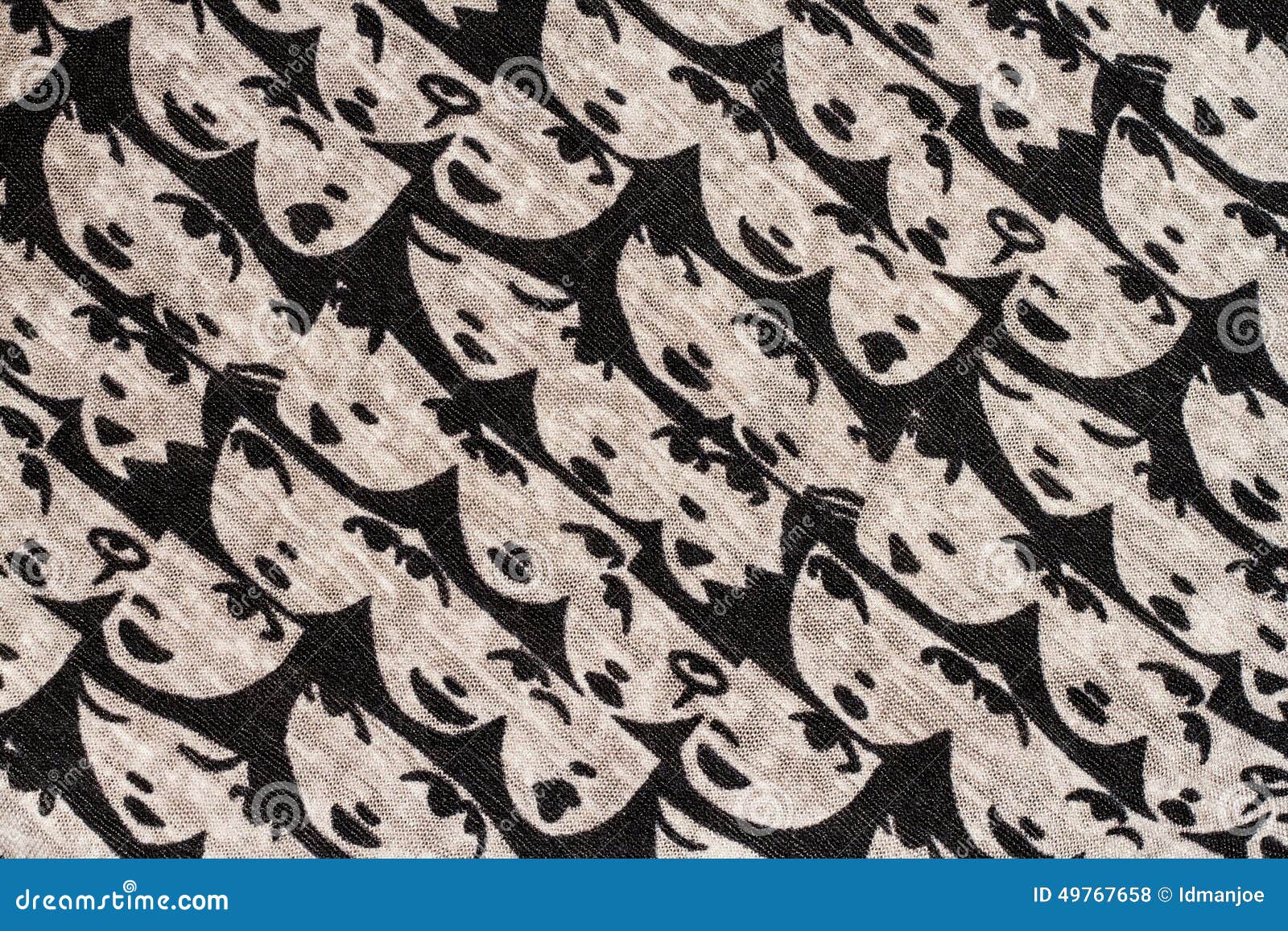 Face pattern fabric stock illustration. Illustration of funny - 49767658