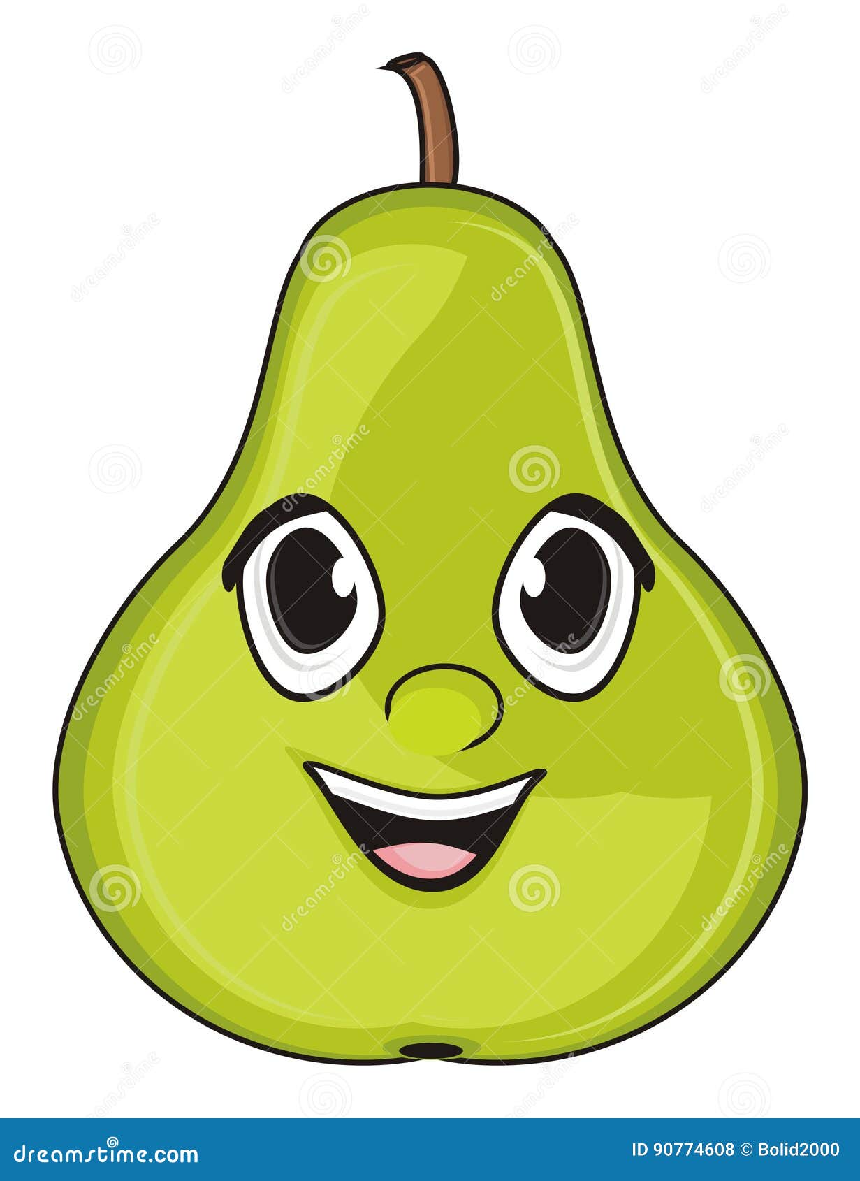Face of pear stock illustration. Illustration of profile - 90774608
