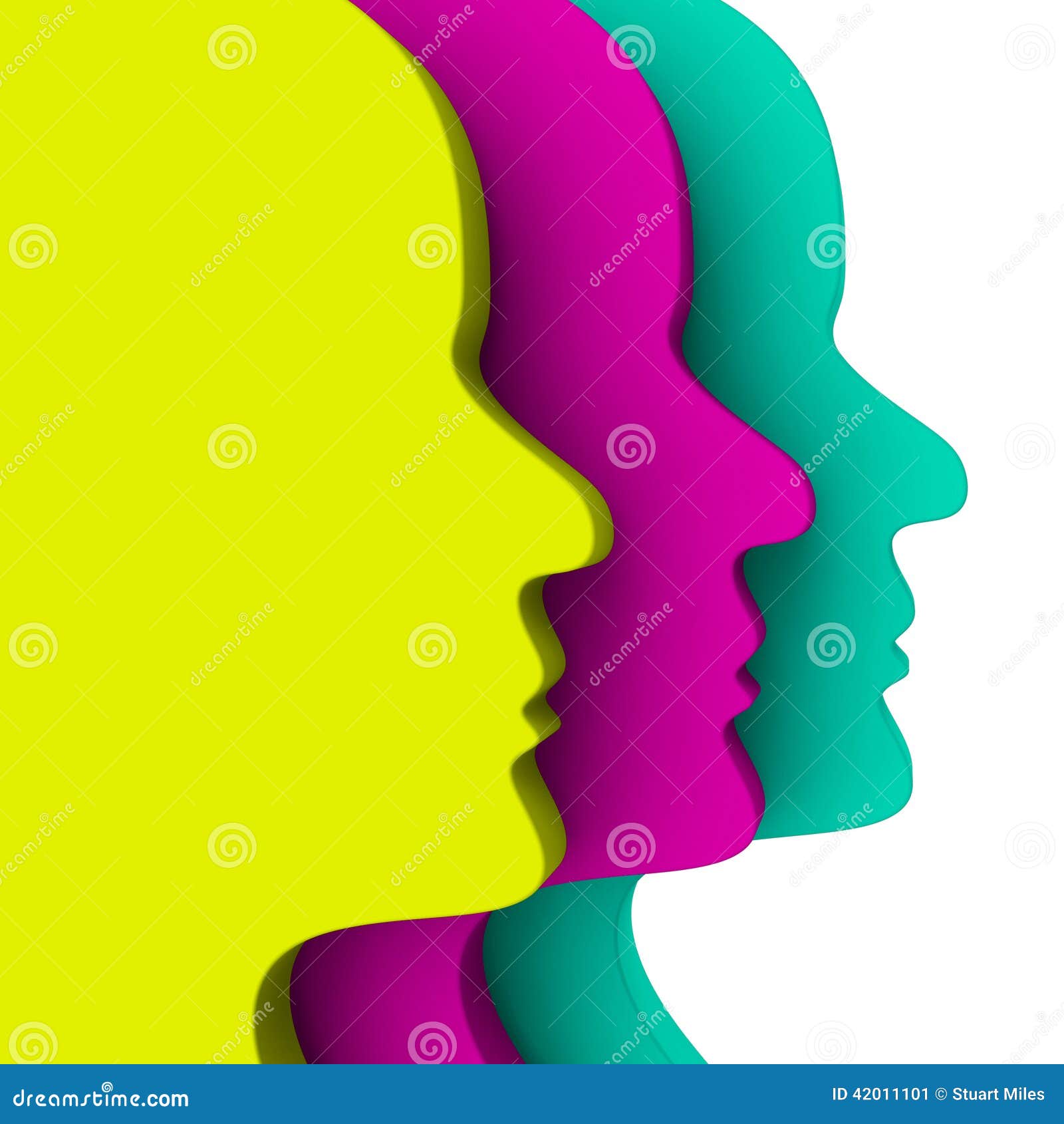 Face People Means Team Work and Friends Stock Illustration ...