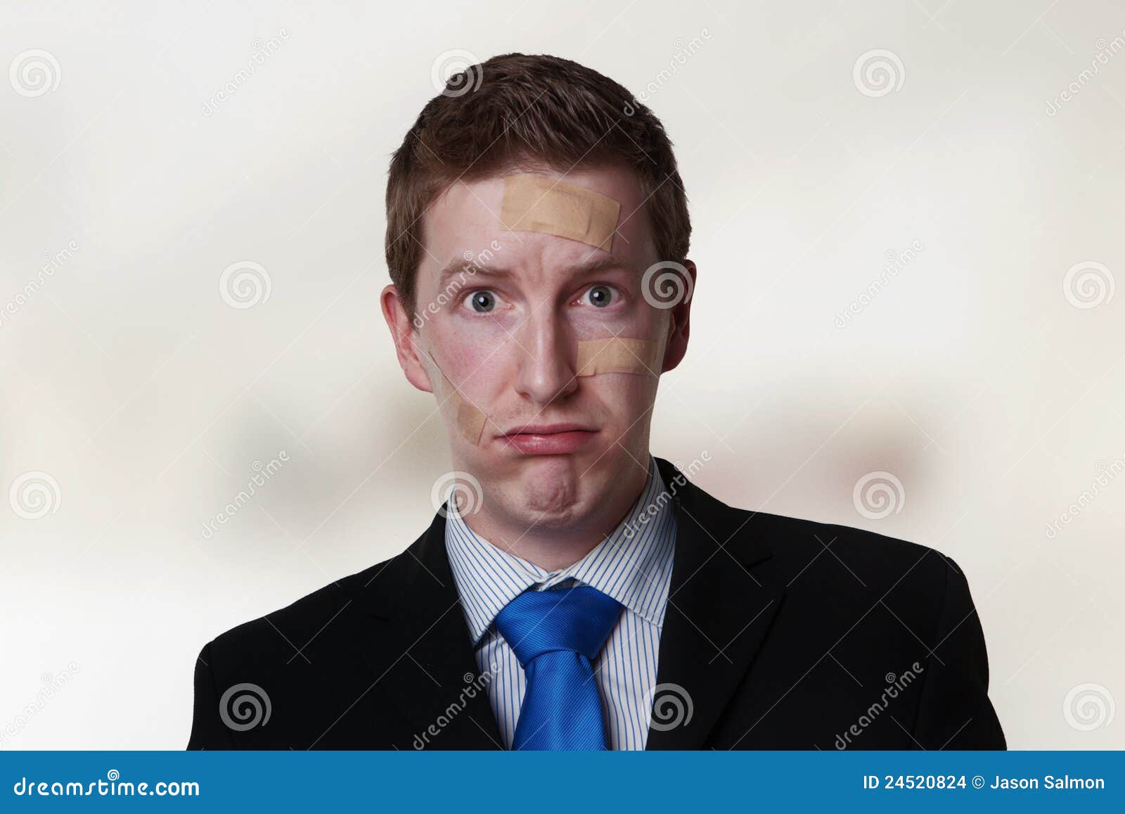 Face plaster stock photo. Image of head, adult, accident - 24520824