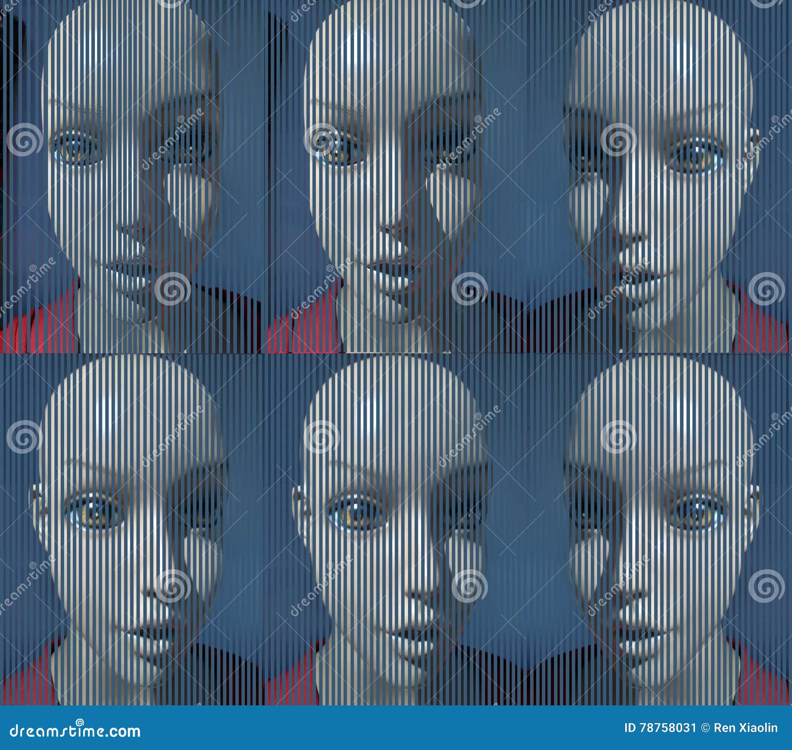 A Face of a Plastic Fashion Model. Stock Illustration - Illustration of ...