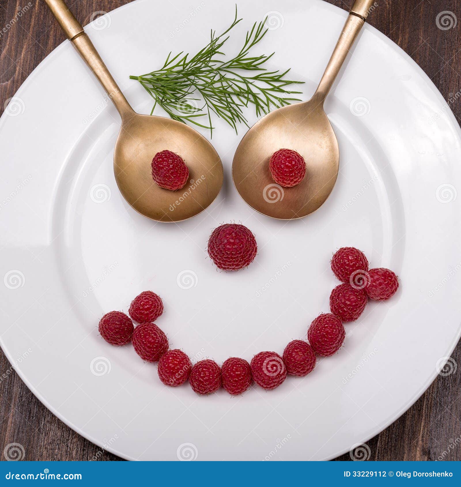 Face on a Plate of Raspberries Stock Photo - Image of nutrition, design ...