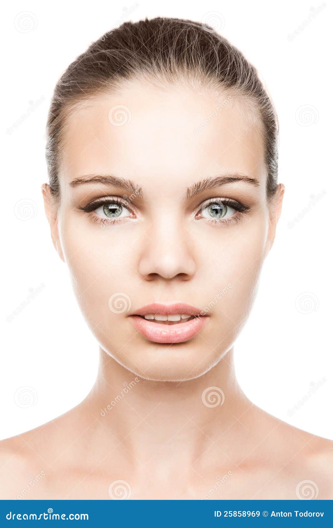 Face Portrait Of A Beautiful Female Model Stock Image - Image: 25858969