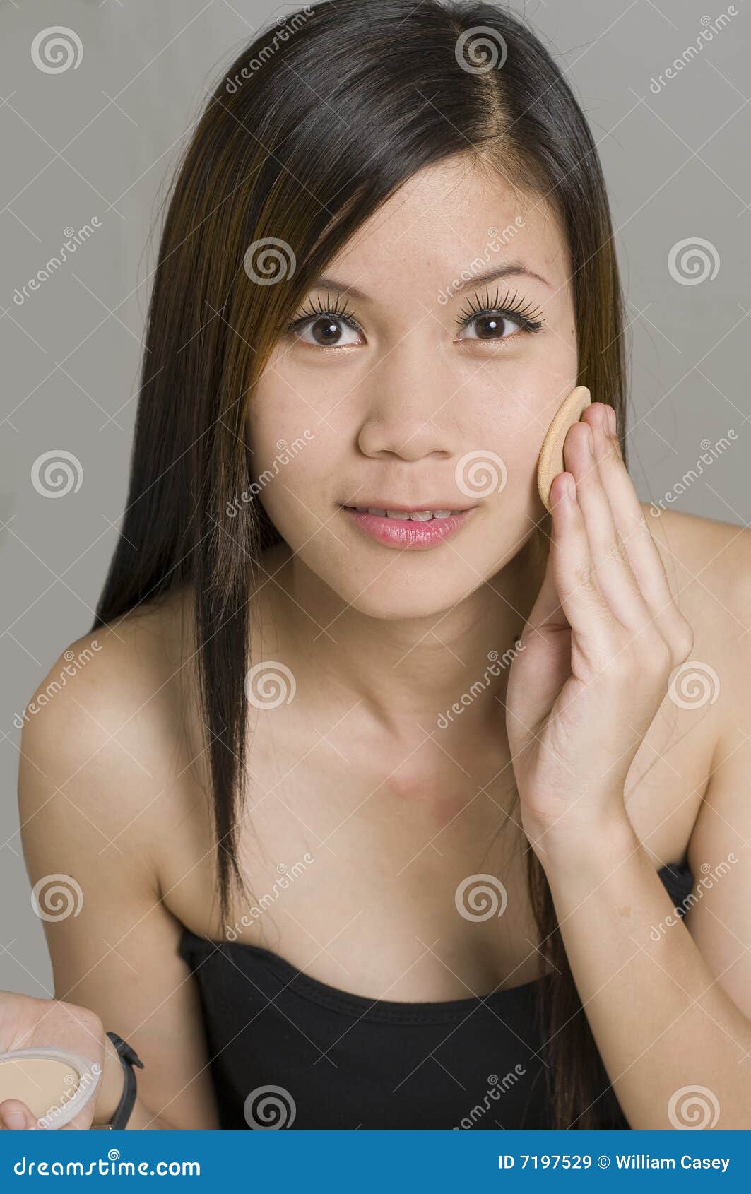 Face powder stock image. Image of attractive, beauty, applying - 7197529