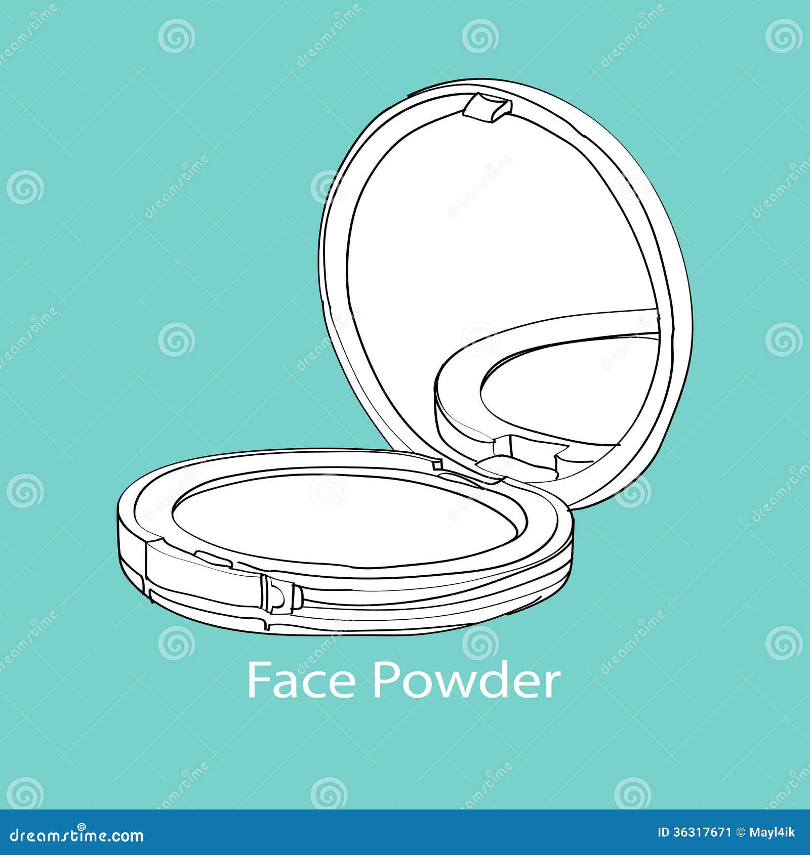 Face powder stock vector. Illustration of concept, color - 36317671