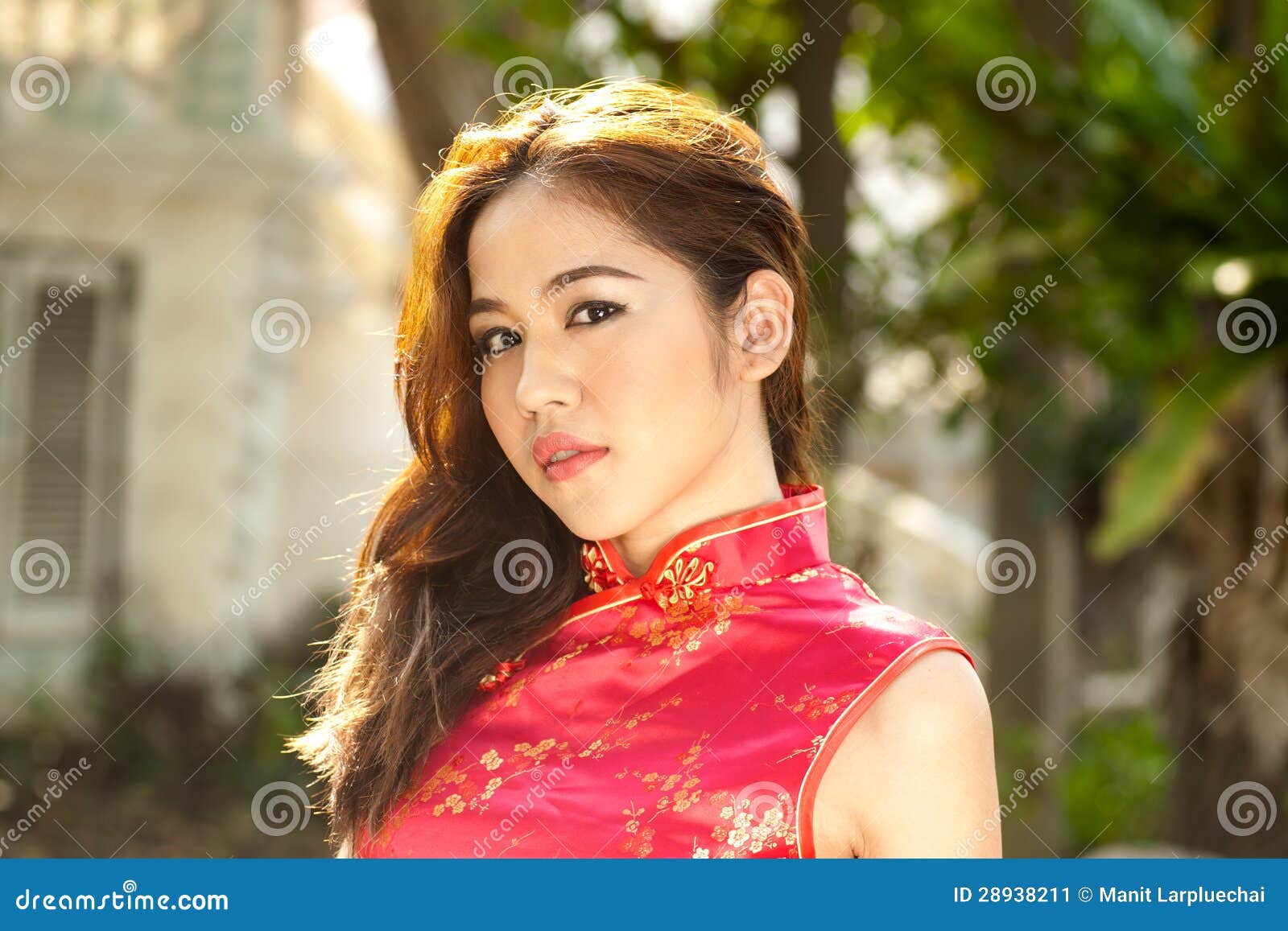Face of Pretty Chinese Woman . Stock Image - Image of cheerful, hair ...