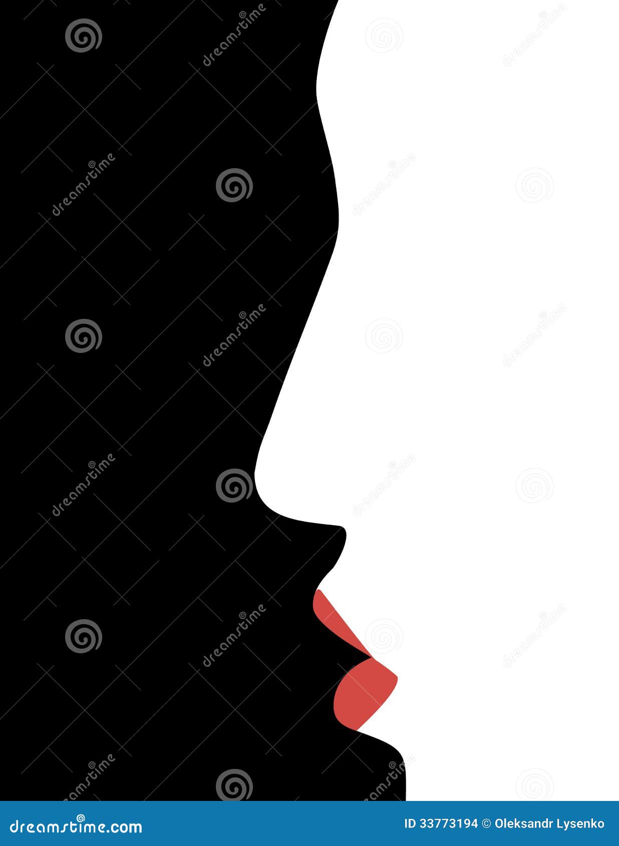 Face in profile vector stock vector. Illustration of model - 33773194