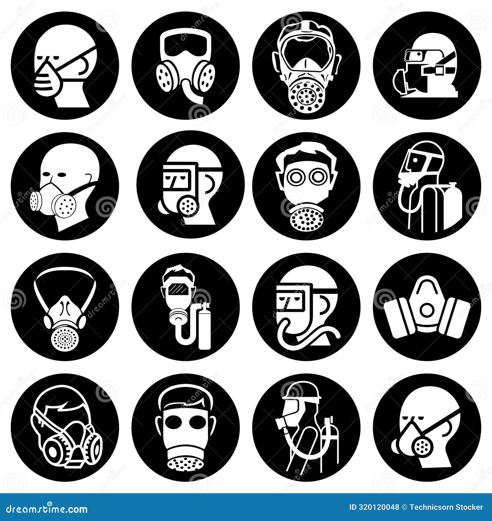 Face Protection Set Symbol Sign,Vector Illustration, Isolated on White ...