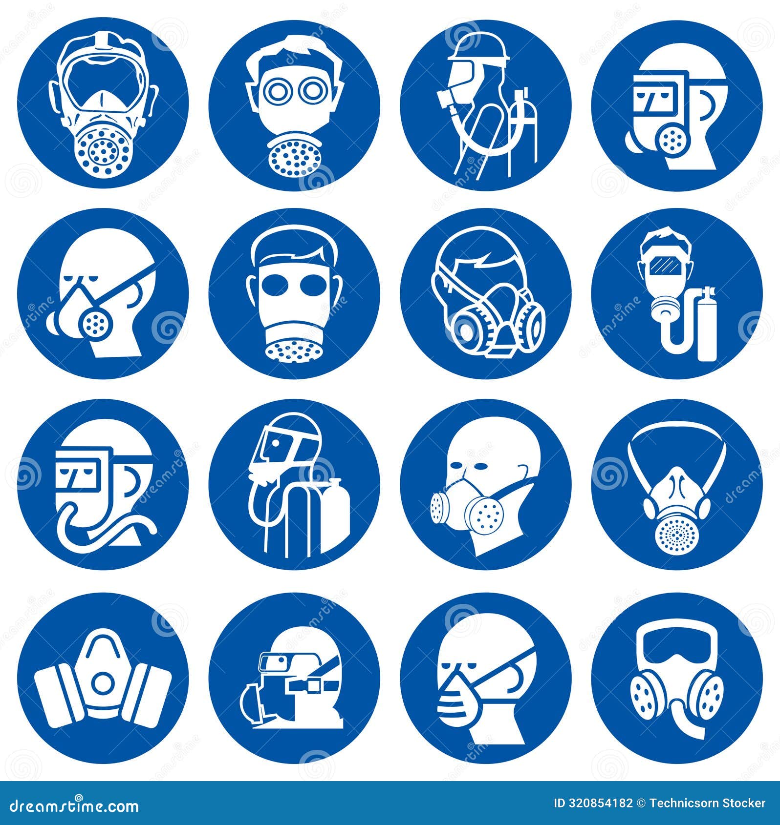 Face Protection Set Symbol Sign,Vector Illustration, Isolated on White ...