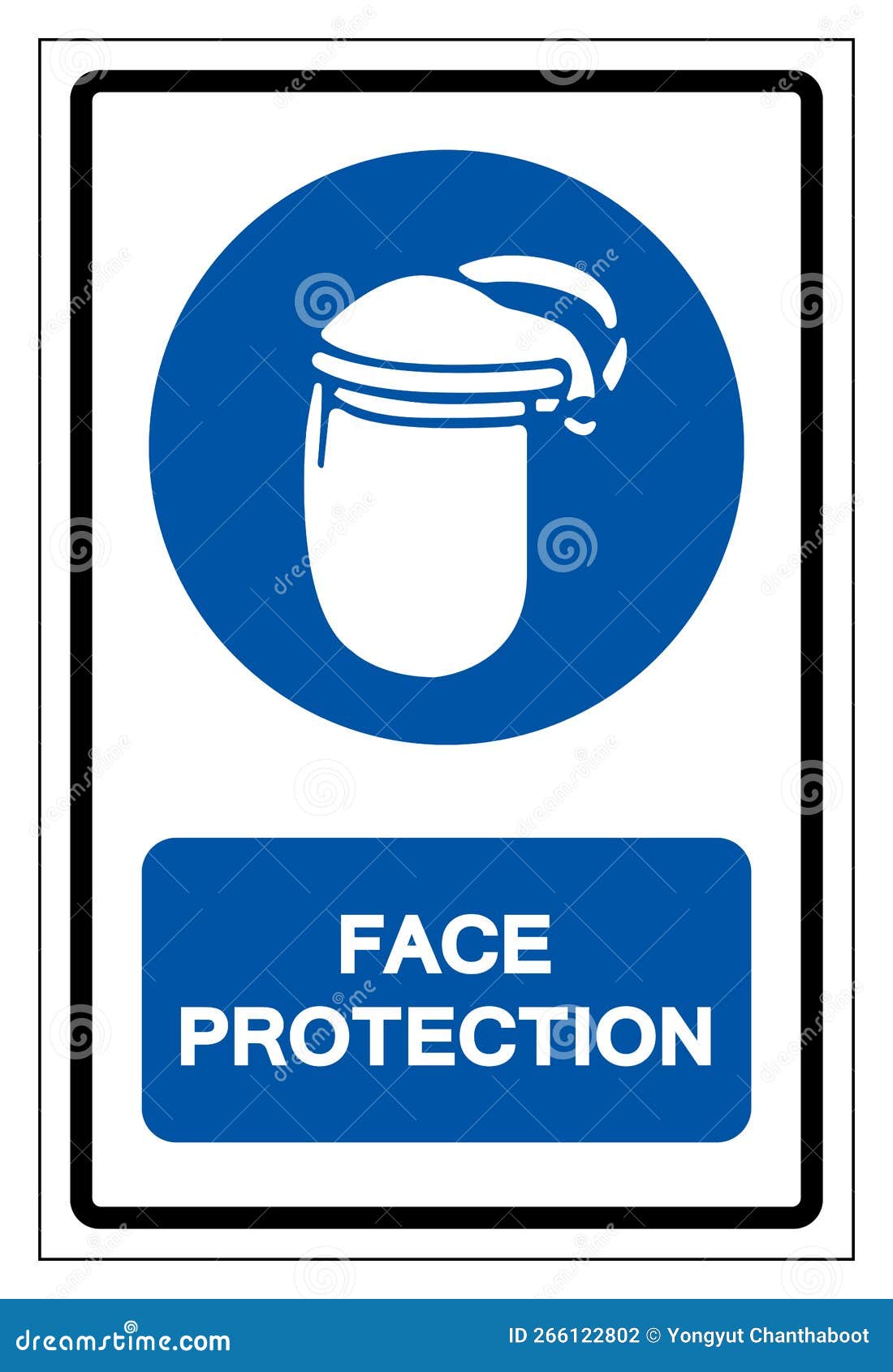 Face Protection Symbol Sign, Vector Illustration, Isolate on White ...