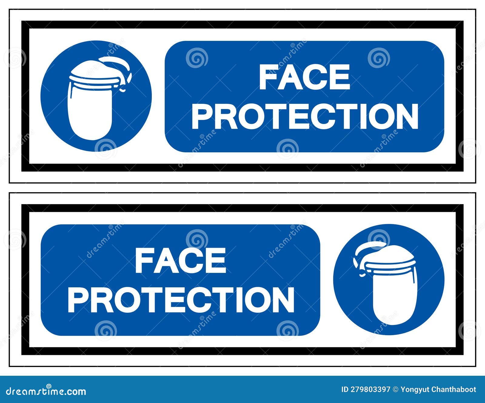 Face Protection Symbol Sign, Vector Illustration, Isolate on White ...