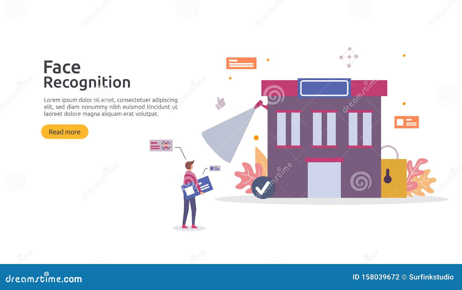 Face Recognition Data Security Design. Facial Biometric Identification ...
