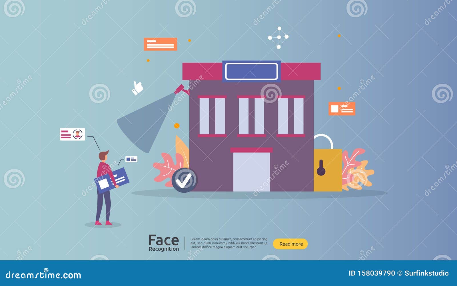 Face Recognition Data Security Design. Facial Biometric Identification ...