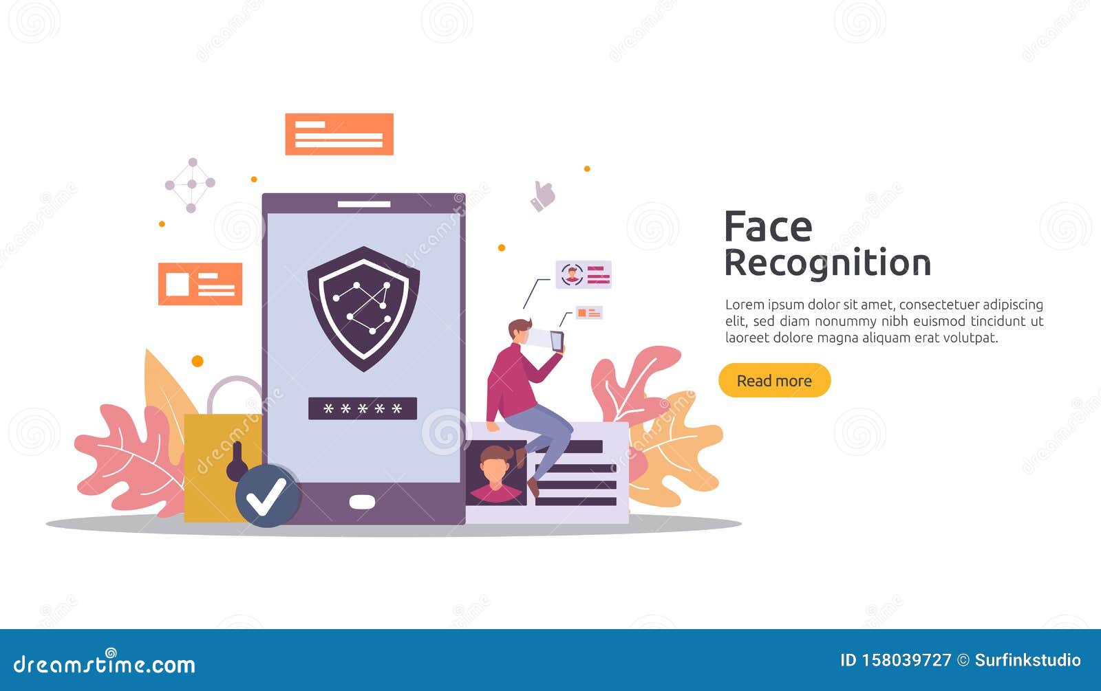Face Recognition Data Security Design. Facial Biometric Identification ...