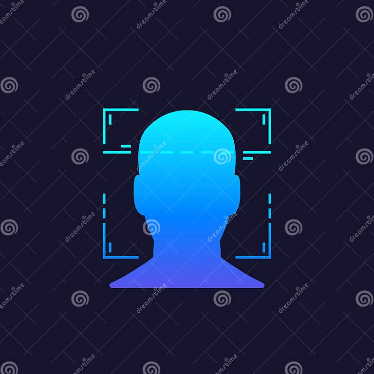 Face Recognition, Facial Biometric Scan, Vector Stock Illustration ...