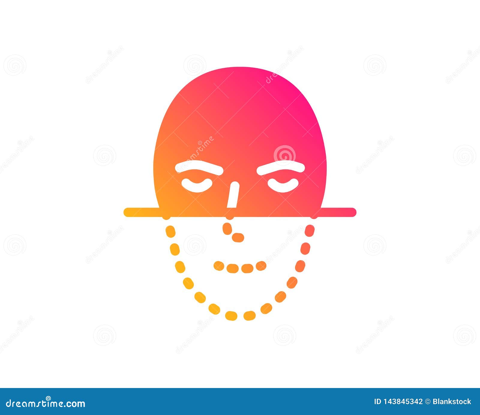 Face Recognition Icon. Faces Biometrics Sign. Vector Stock Vector ...
