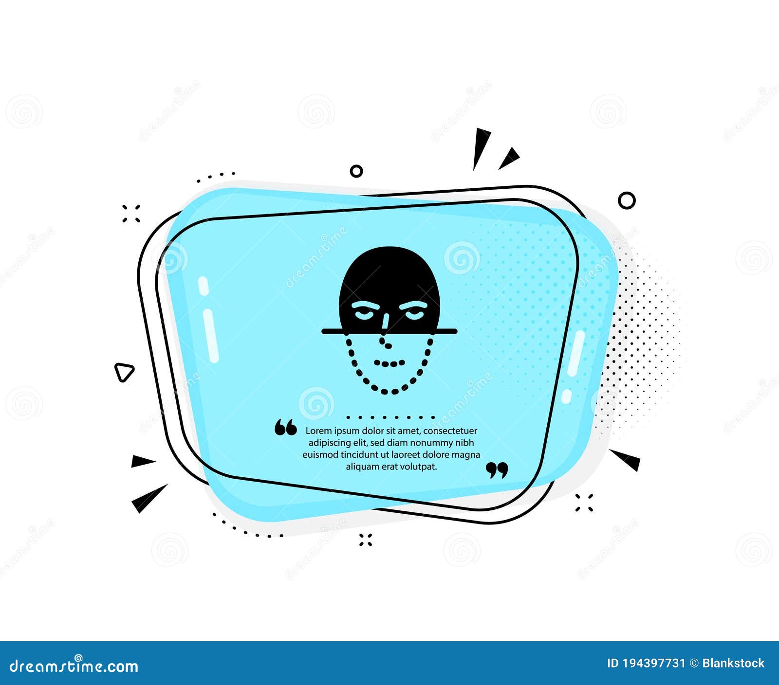 Face Recognition Icon. Faces Biometrics Sign. Vector Stock Vector ...